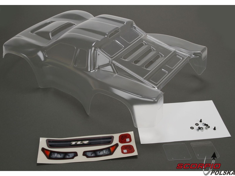 TLR 22SCT 2.0: Karoseria niemalowana, naklejki (TLR230006)